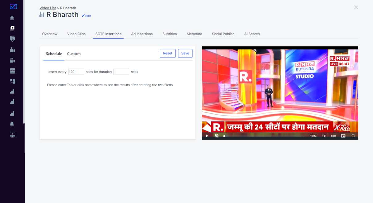 Simplified Video Monetization SCTE Markers